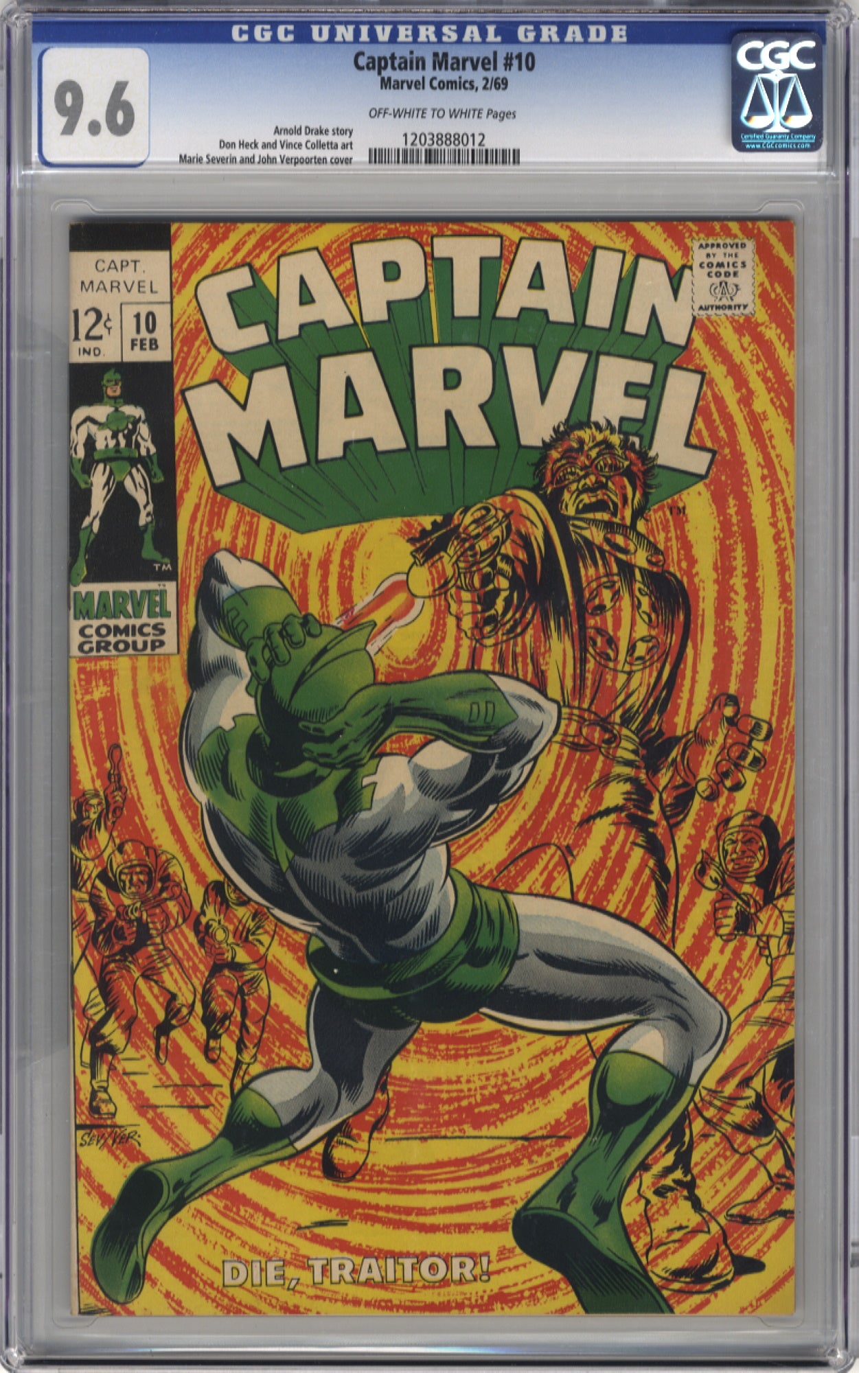 CAPTAIN MARVEL 010 - CGC 9.6 – Incognito Comics UK